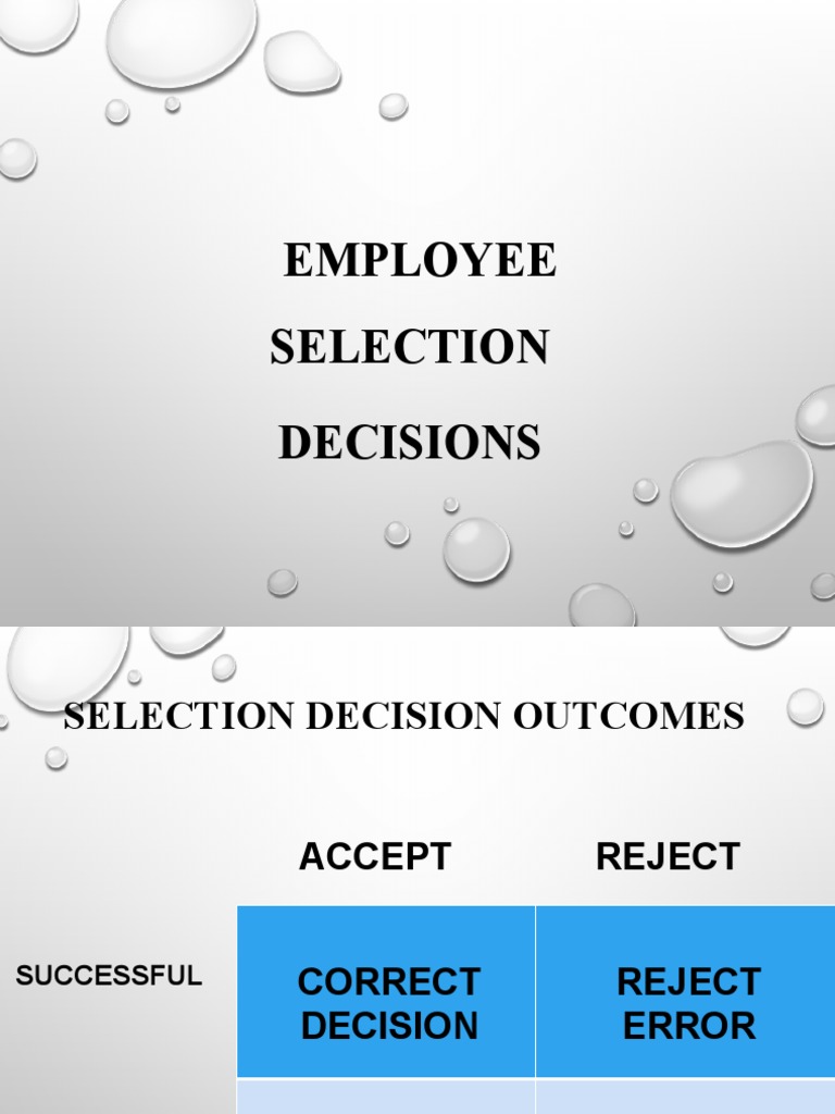 3 2. Employee Selection Decision 1 | Download Free PDF | Applied ...