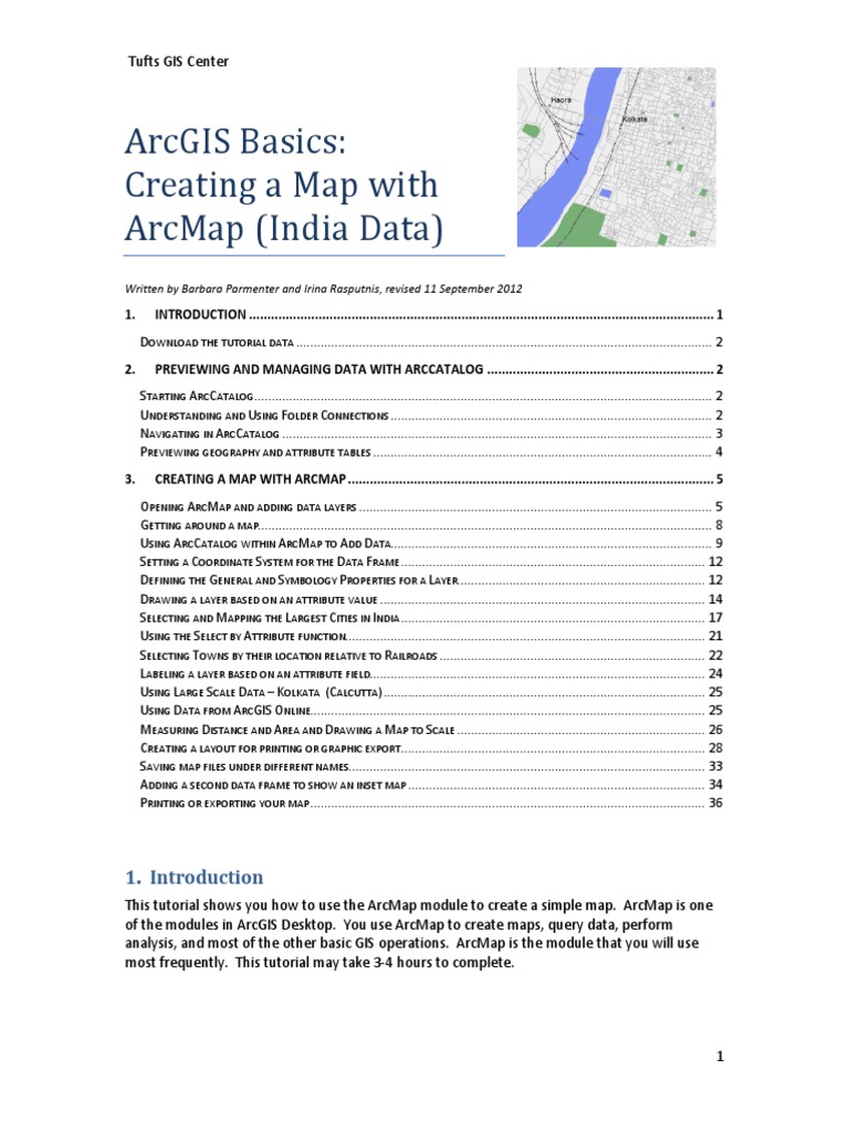 ArcGIS - Basics - India - World - Data - Final - GIS Center Version PDF ...