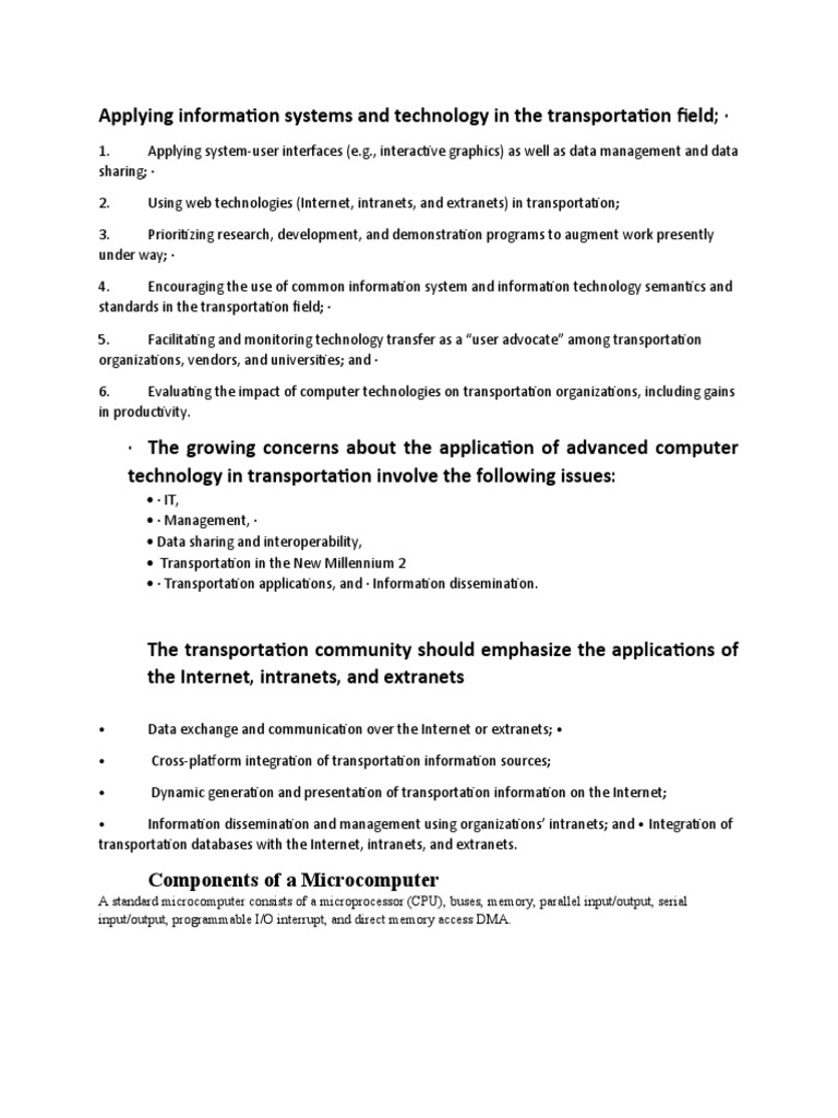 A Standard Microcomputer Consists of A Microprocessor (CPU), Buses, Memory, Parallel Input ...