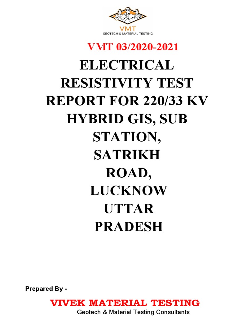 VMT ERT 03 REPORT 220 KV LUCKNOW | PDF | Electricity | Electromagnetism