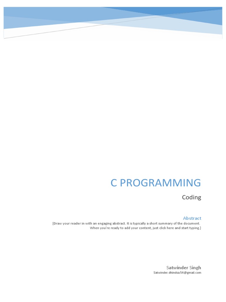 C Programming: Coding | PDF | Computer Libraries | Computer Standards