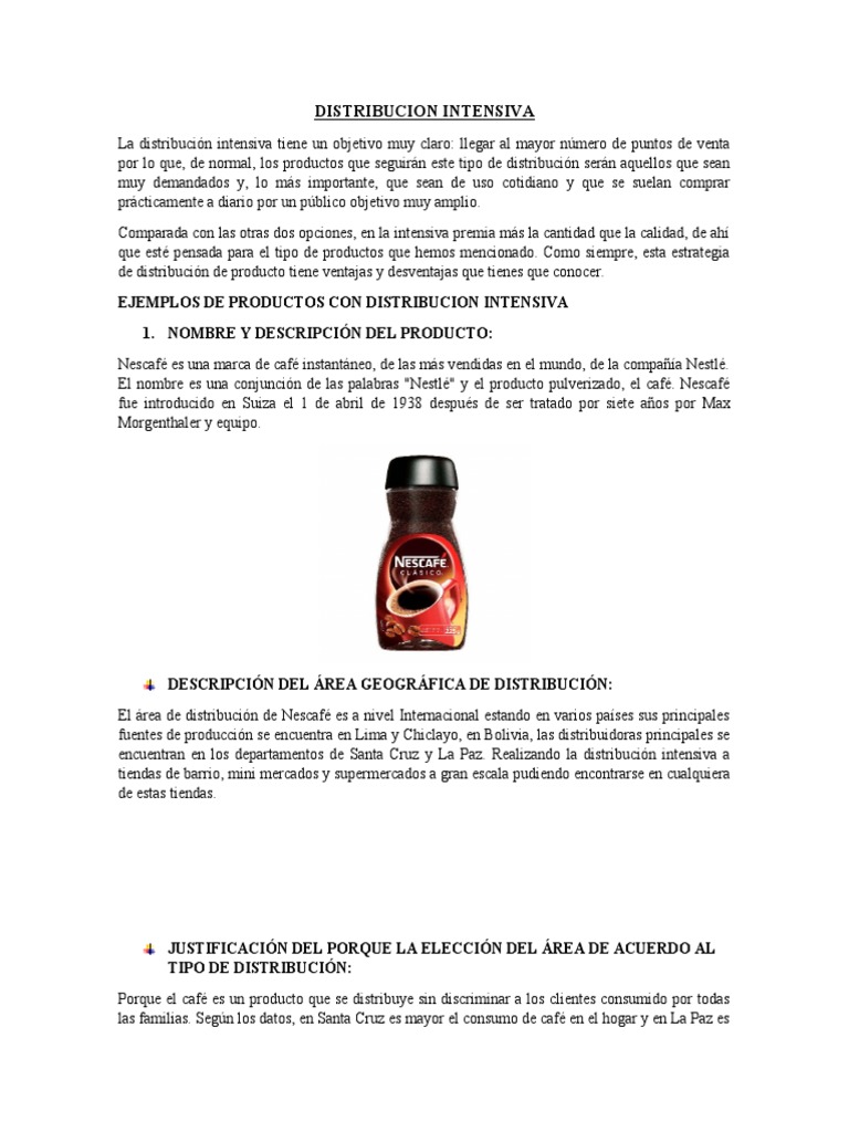 Distribucion Intensiva | PDF | Bebidas | Tabaco