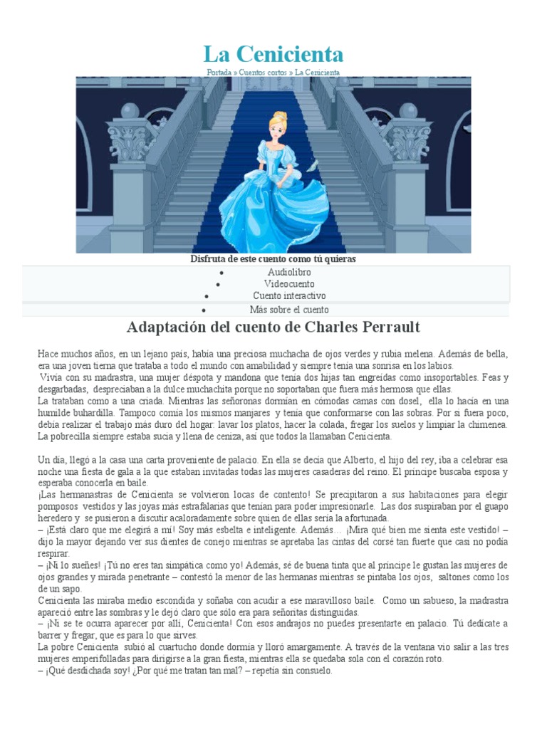 La historia de Cenicienta | PDF