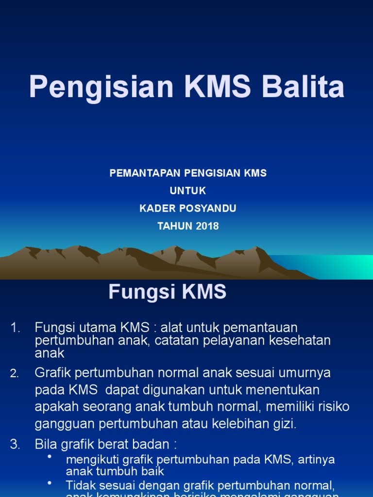 Materi Pengisian KMS - 2015 | PDF