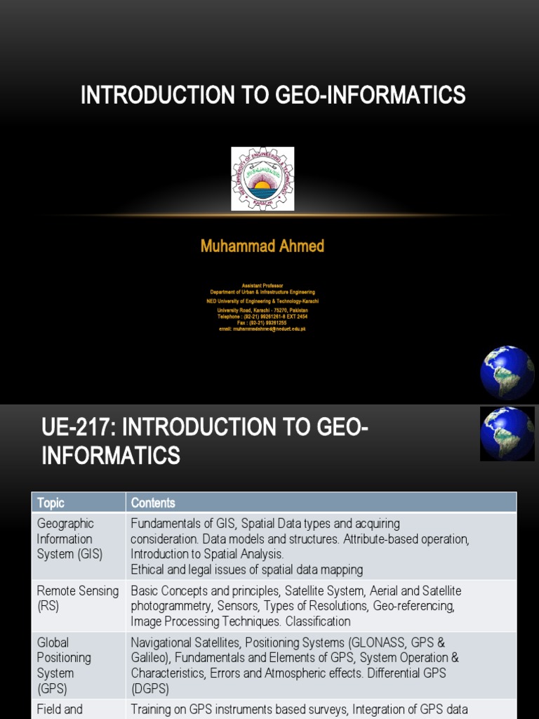 Introduction to Geo-Informatics Course | PDF | Arc Gis | Geographic ...