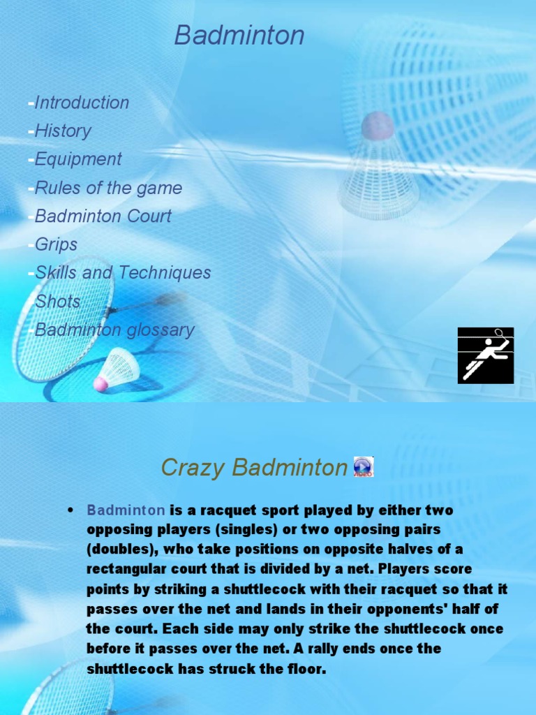 Badminton: History Equipment Rules of The Game Badminton Court Grips ...