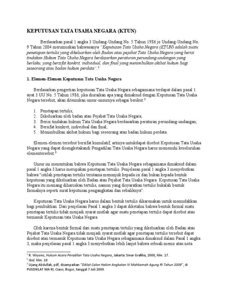 Keputusan Tata Usaha Negara | PDF