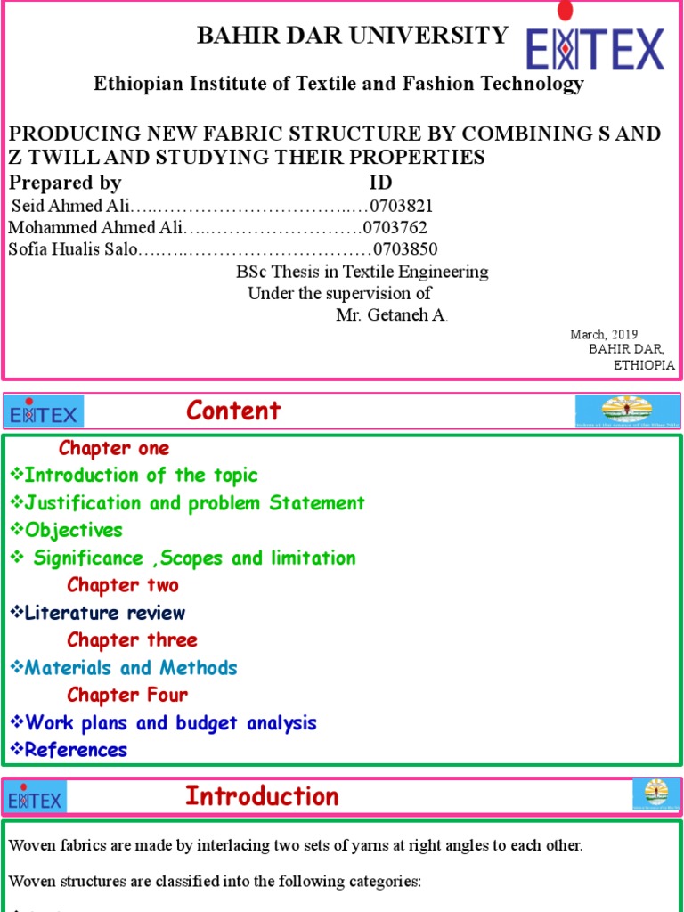 Bahir Dar University | PDF | Weaving | Textile Arts