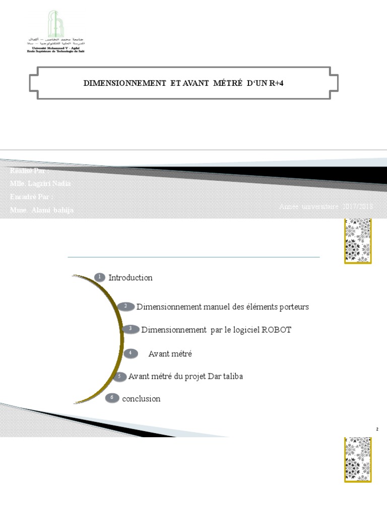 Présentation Stage Fin D'études | PDF | Ingénierie civile | Technologie ...