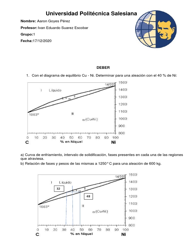 Deber Diagrama de Fases | PDF