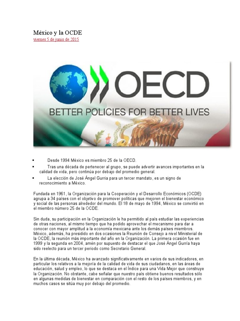 Ocde México | PDF | México | Economias