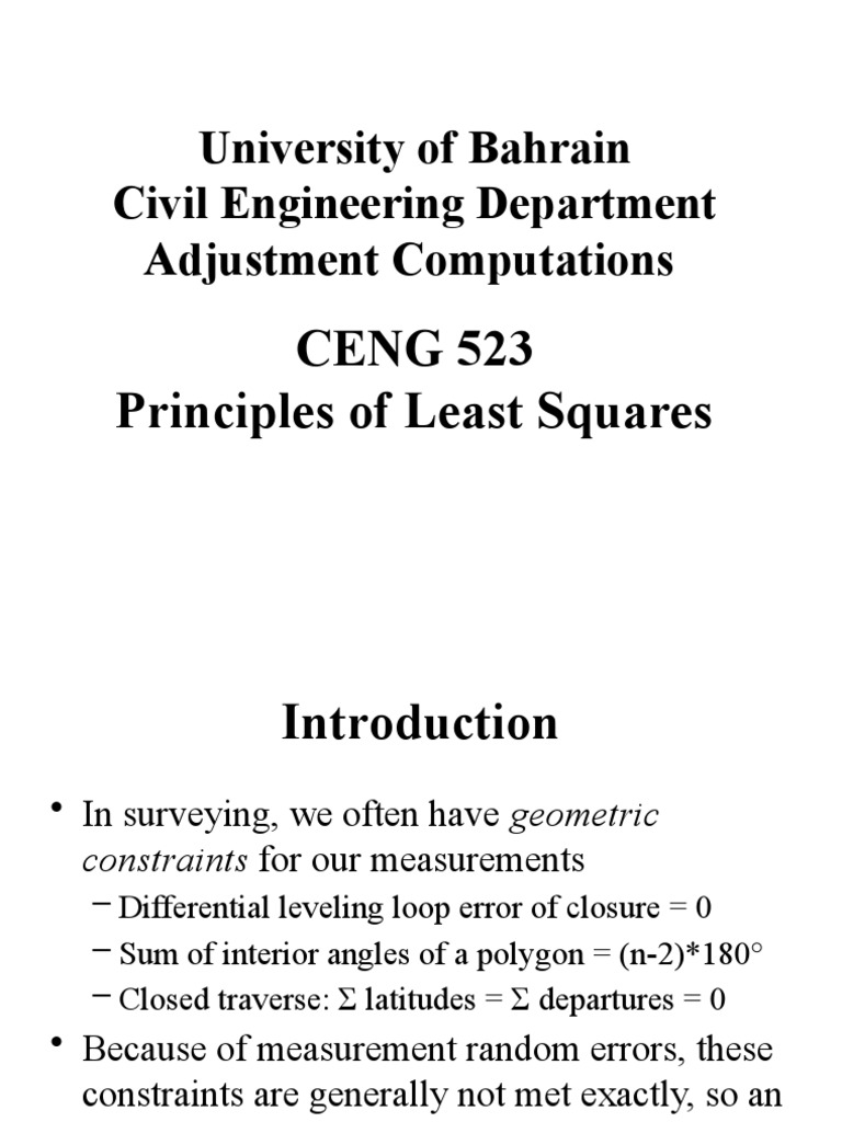 Principles of Least Squares | PDF | Errors And Residuals | Least Squares