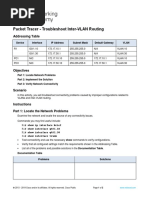 4.4.9 Packet Tracer - Troubleshoot Inter-VLAN Routing - Physical Mode - ILM | PDF | Computer ...