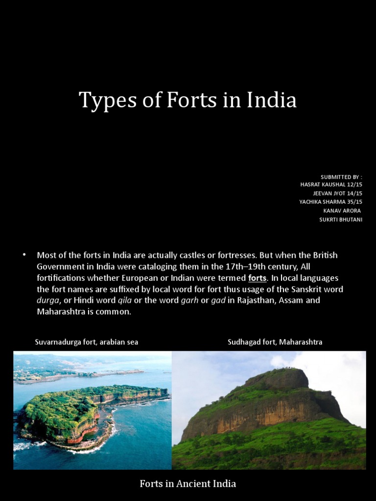Types of Forts in India | PDF | Fortification