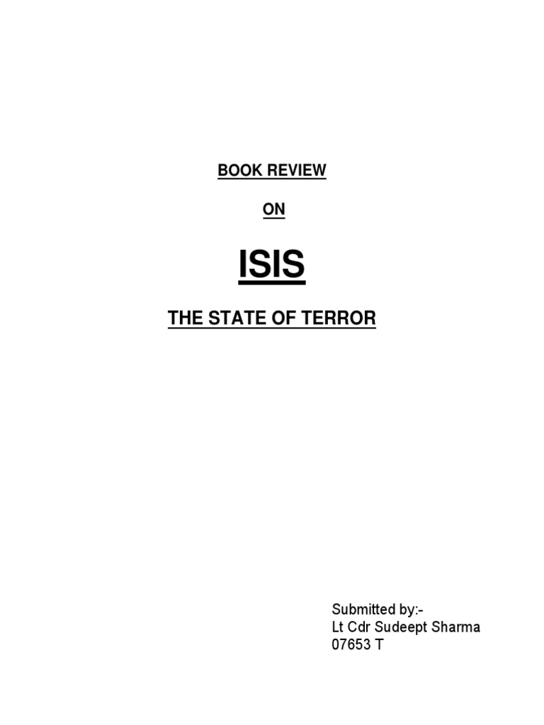 Book Review 2 ISIS The State of Terror | PDF | Islamic State Of Iraq ...