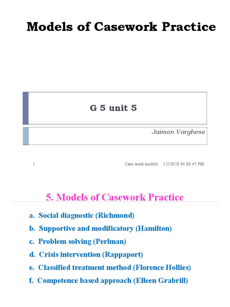 Models of Casework Practice | PDF | Medical Diagnosis | Psychology