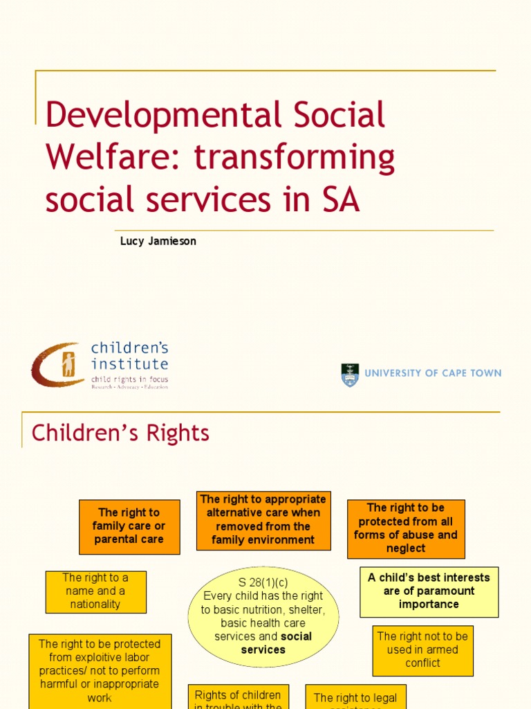 Developmental Social Welfare PP Pres | PDF | Social Work | Children's ...