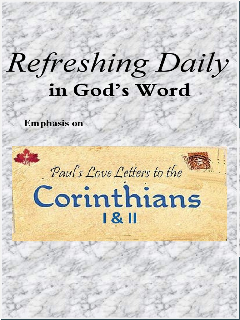 Emphasis On "1 & 2 Corinthians" January 2021 | PDF | First Epistle To ...