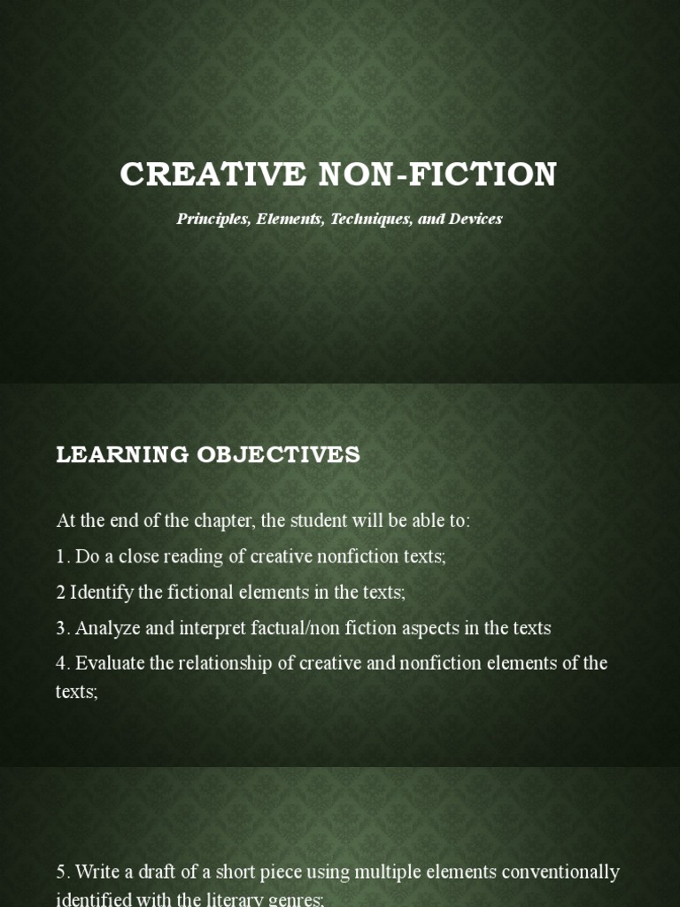 Mastering the Elements of Creative Nonfiction: A Comprehensive Guide to ...