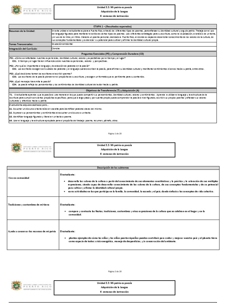 UNIDAD 3.3 Adquisicion de La Lengua PDF | PDF | Poesía | Lingüística