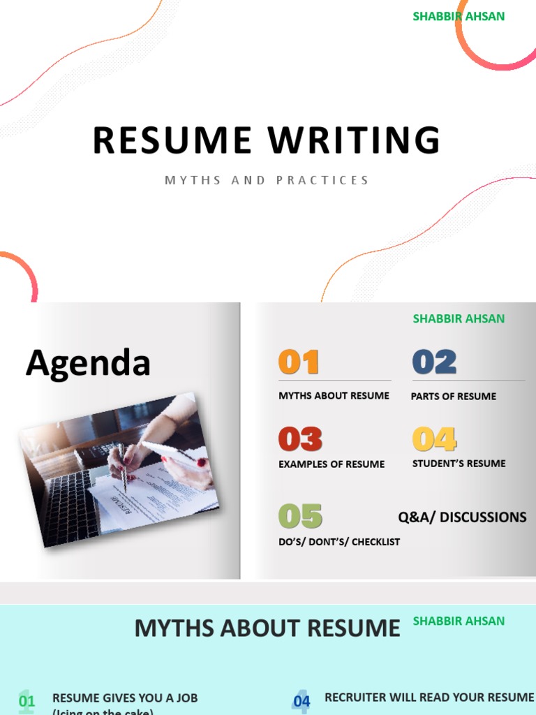 Resume Writing - Shabbir Ahsan 29 Aug 2020 PDF | PDF | Résumé | Master ...