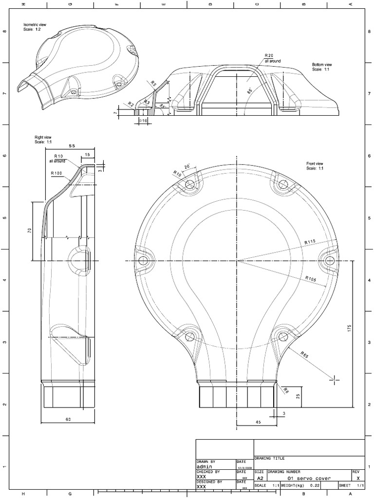 01 Servo Cover - CATDrawing PDF | PDF
