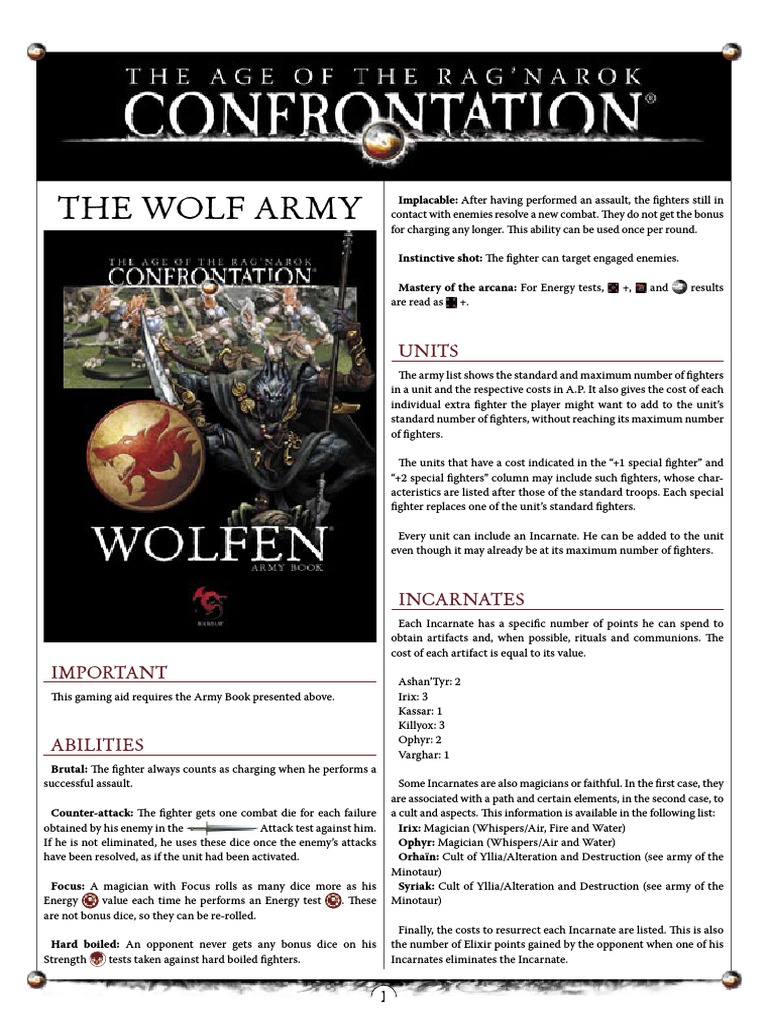 The Wolf Army: Units | PDF