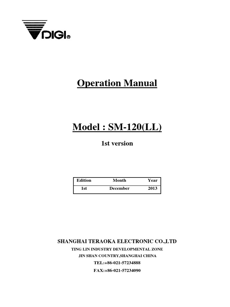SM-120 Operation Manual | PDF | Computer File | Subroutine
