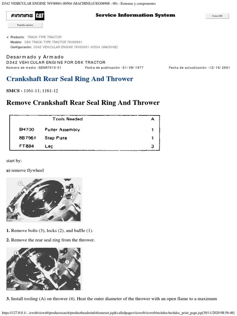 D342 Vehicular Engine 76V00001-00504 (Machine) | PDF | Manufactured ...