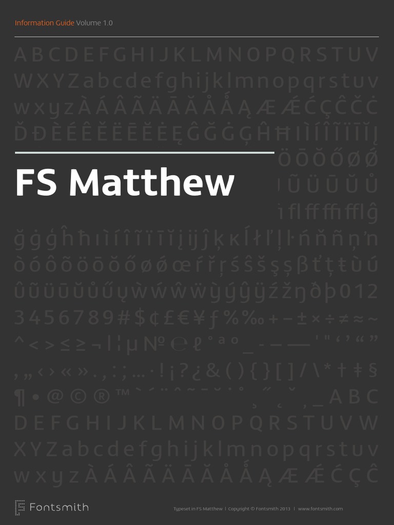 FS Matthew: Information Guide | PDF | Encodings | Printing