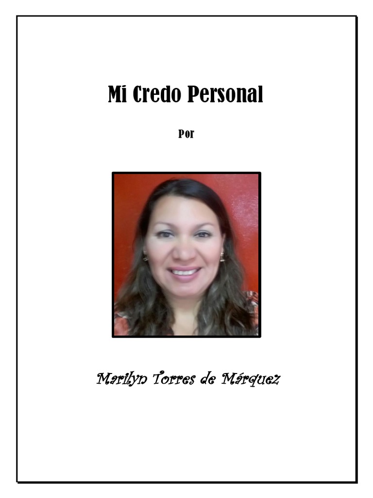 Credo Personal de Marilyn Torres | PDF | Felicidad | Amor