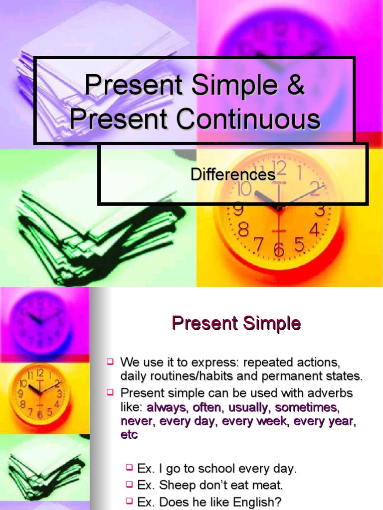 Present Simple and Continuous-Flashcards