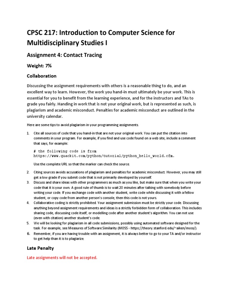CPSC 217: Introduction To Computer Science For Multidisciplinary Studies I | PDF | Parameter ...