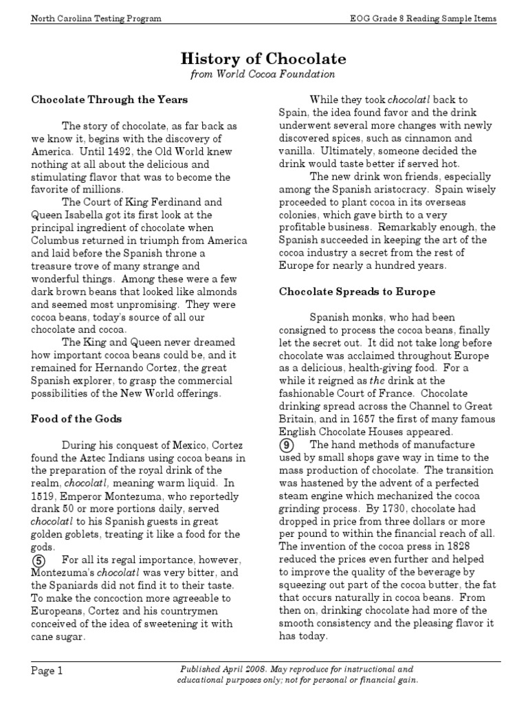 History of Chocolate PDF | PDF | Cocoa Bean | Chocolate
