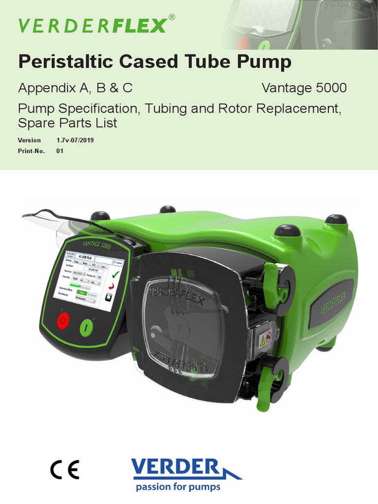 APPENDIX A B C Pump Specifications Vantage 5000 EN v1.7 July 2019 | PDF ...