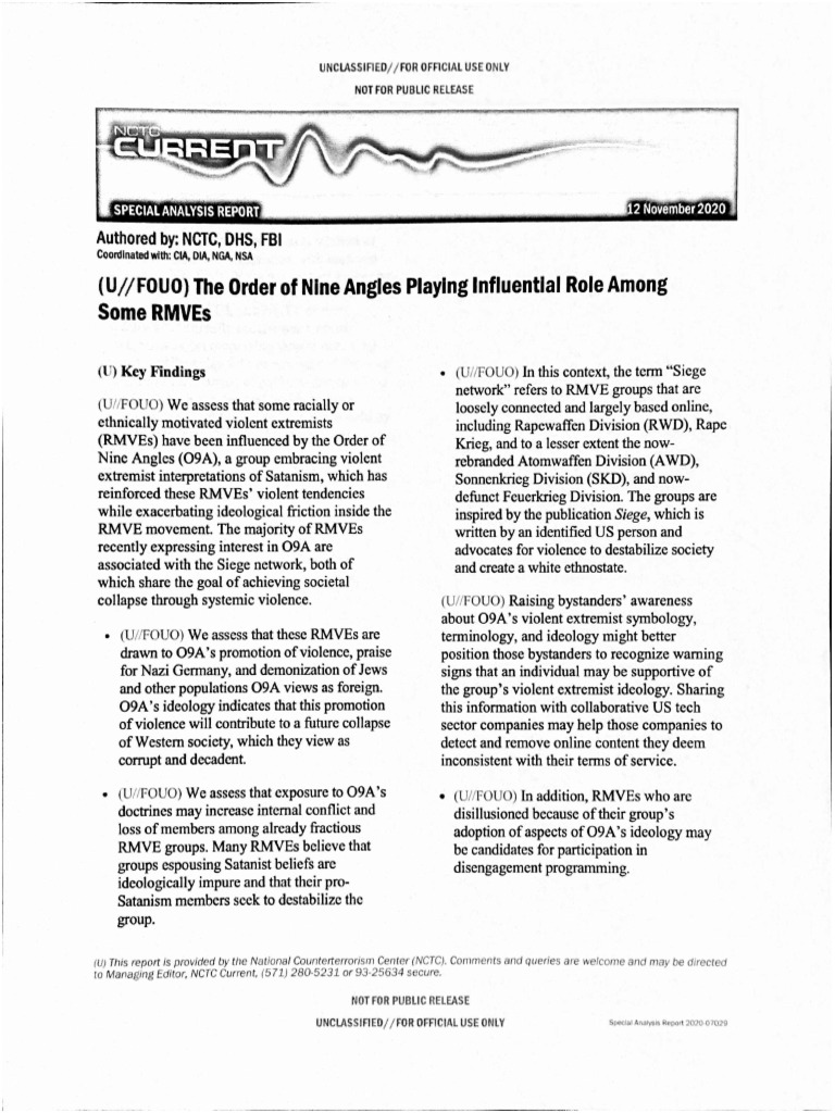 Order of Nine Angles | PDF