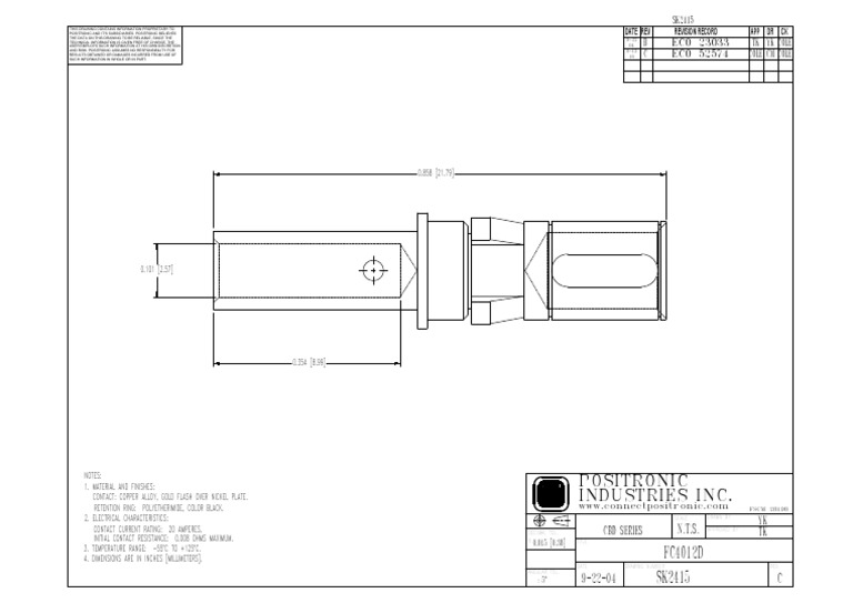 Positronic Industries Inc. FC4012D: SK2415 ECO B 23033 TK Yk Cole ECO C ...