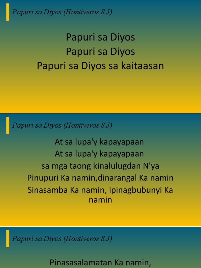 Papuri Sa Diyos | PDF