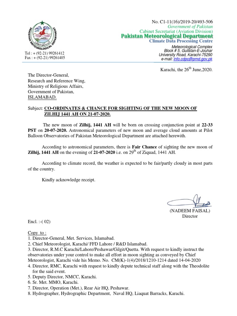 PMD Report 1441 Zilhaj | PDF | Sky | Atmospheric Sciences