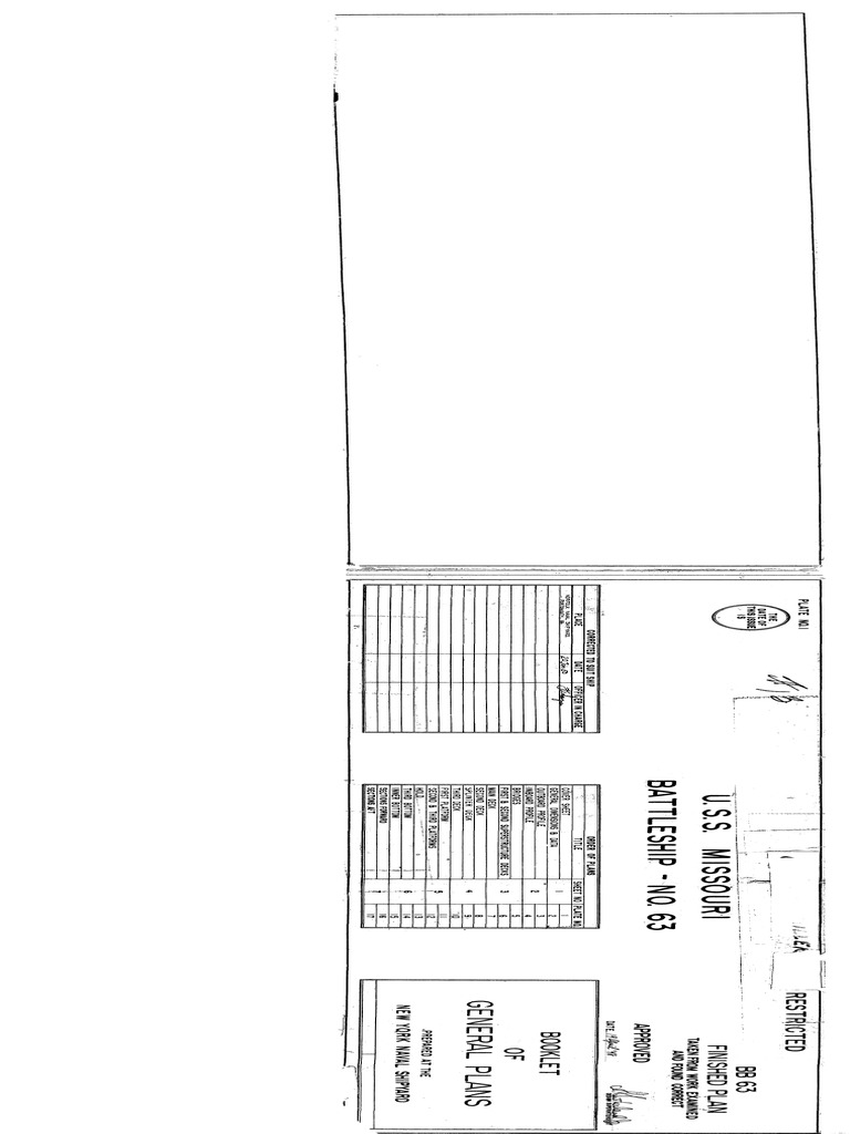 BB 63 Uss Missouri Blueprints | PDF