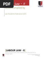 Notes Labour Law II | PDF | Living Wage | Employment