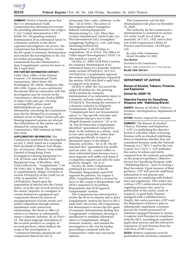 ATF Post | PDF | Projectiles | Projectile Weapons