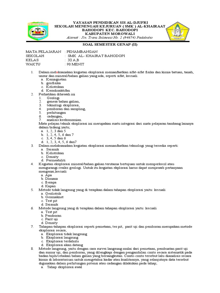 Soal Kls 2 Ekxplorasi | PDF | Ilmu Sosial | Sains & Matematika
