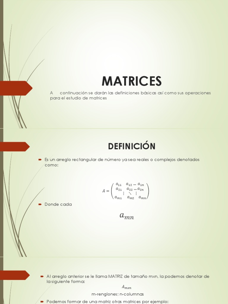 MATRICES | PDF | Matriz (Matemáticas) | Física teórica