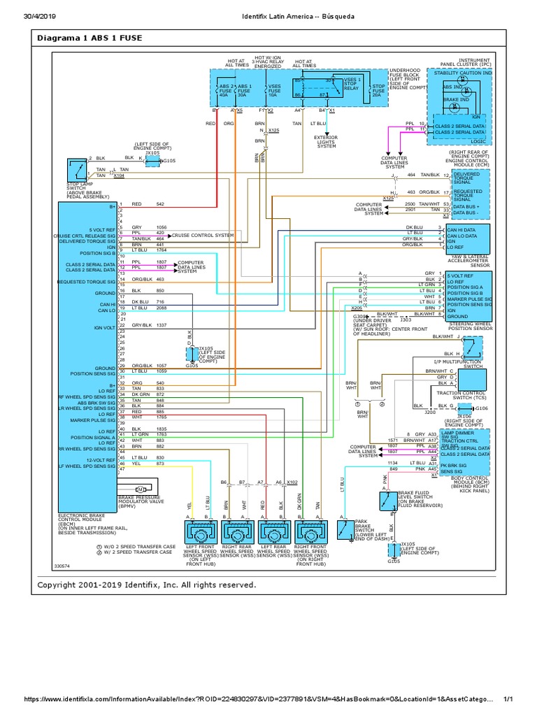 Diagrama 1 ABS 1 FUSE | PDF | Anti Lock Braking System | Car Body Styles