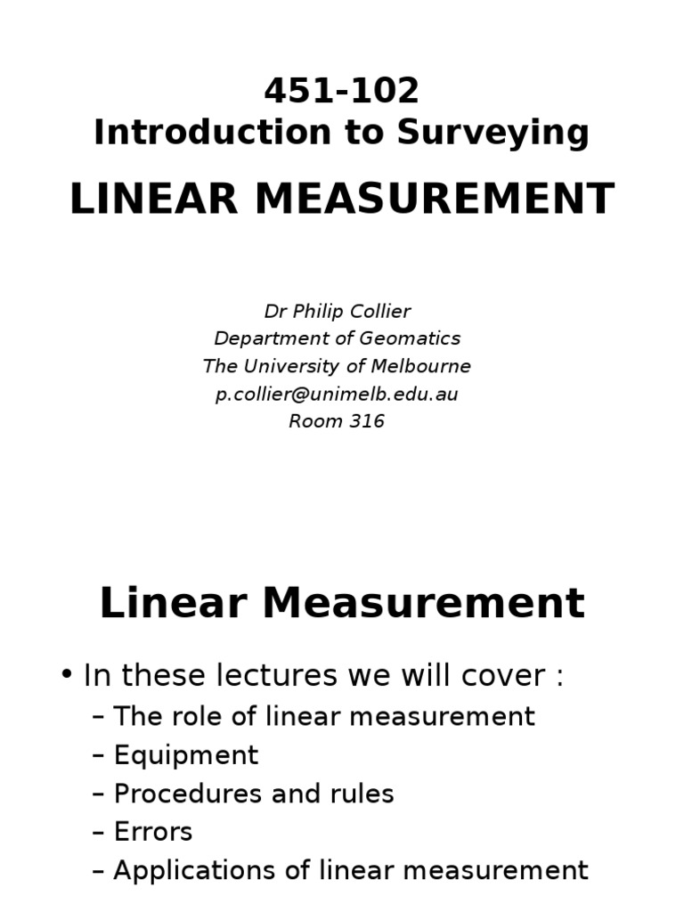 3-Linear Measurement | PDF | Surveying | Accuracy And Precision