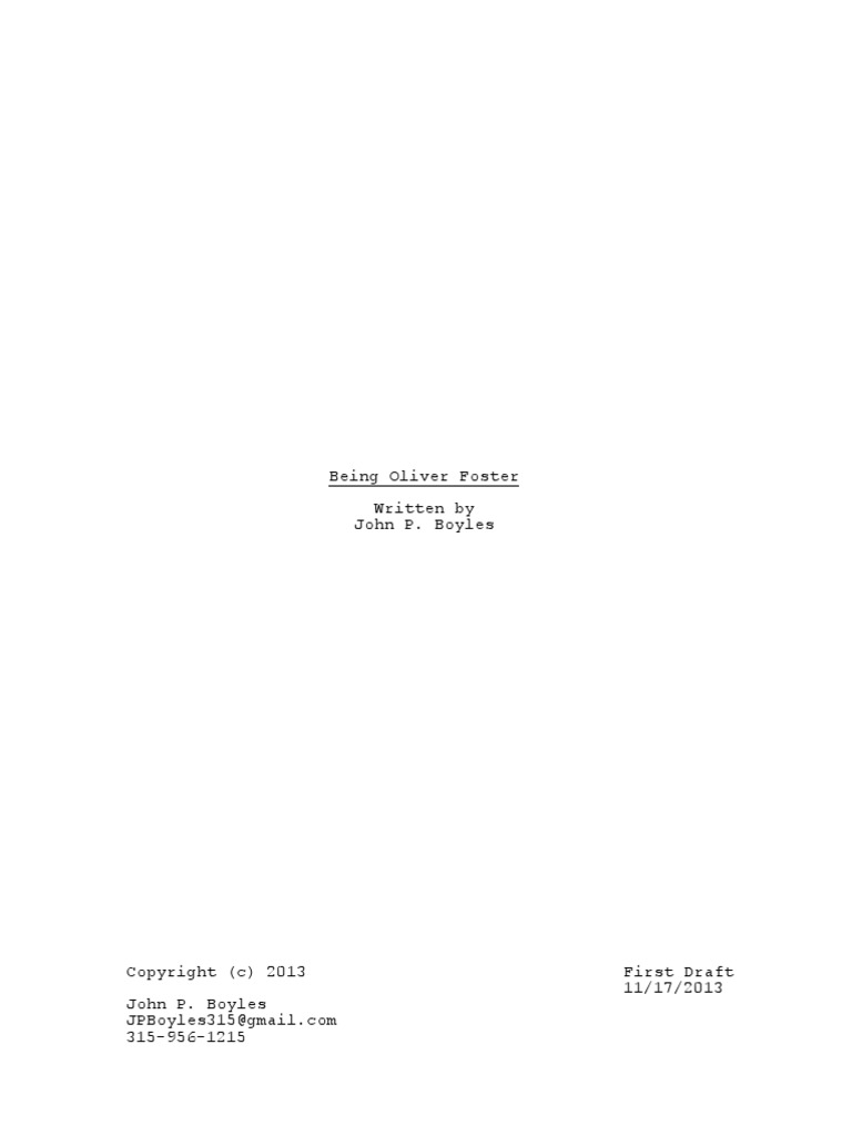 Being Oliver Foster | PDF