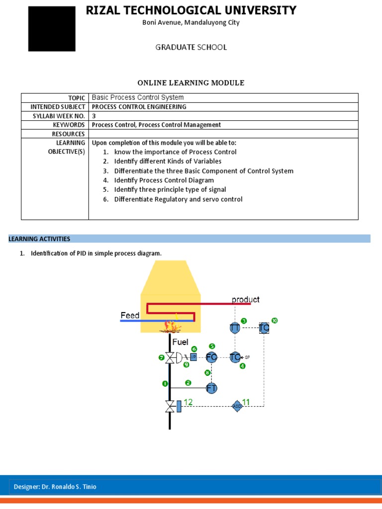 Basic Process Control System Module (Revised) | PDF | Process Control ...
