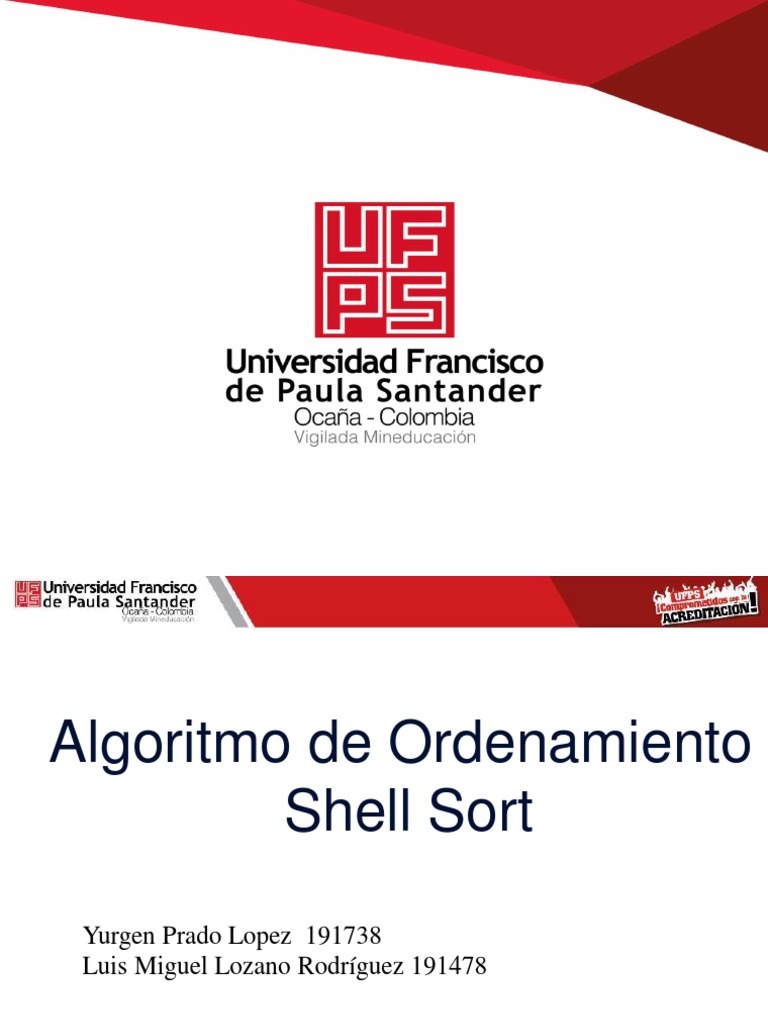 Algoritmo Shell Sort | PDF