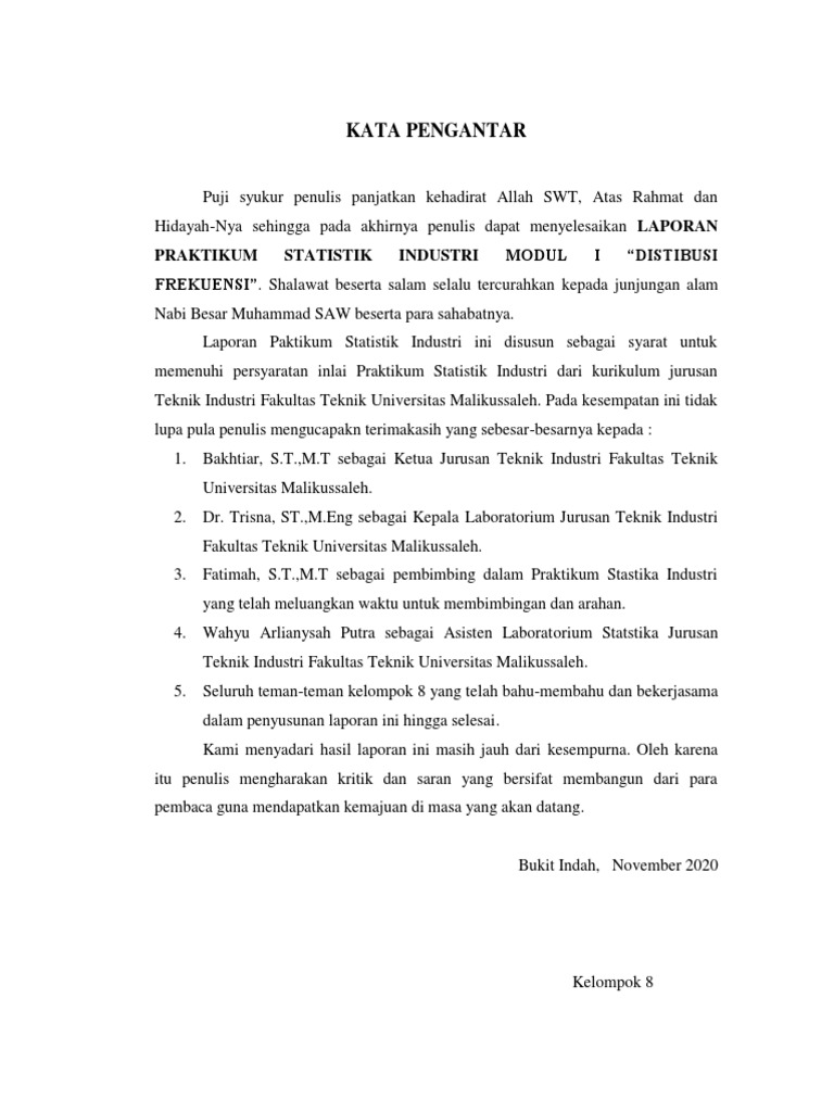 KATA PENGANTAR Modul 1 Statistik PDF | PDF